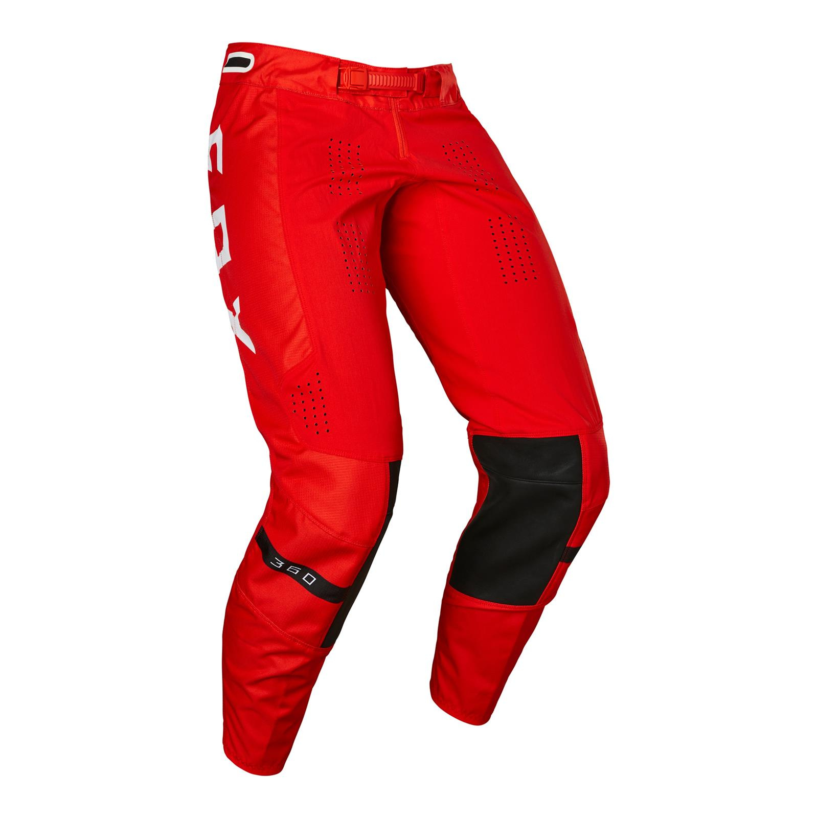 Spodnie cross FOX 360 MERZ FLUORESCENT RED czerwony fluo biały czarny ...