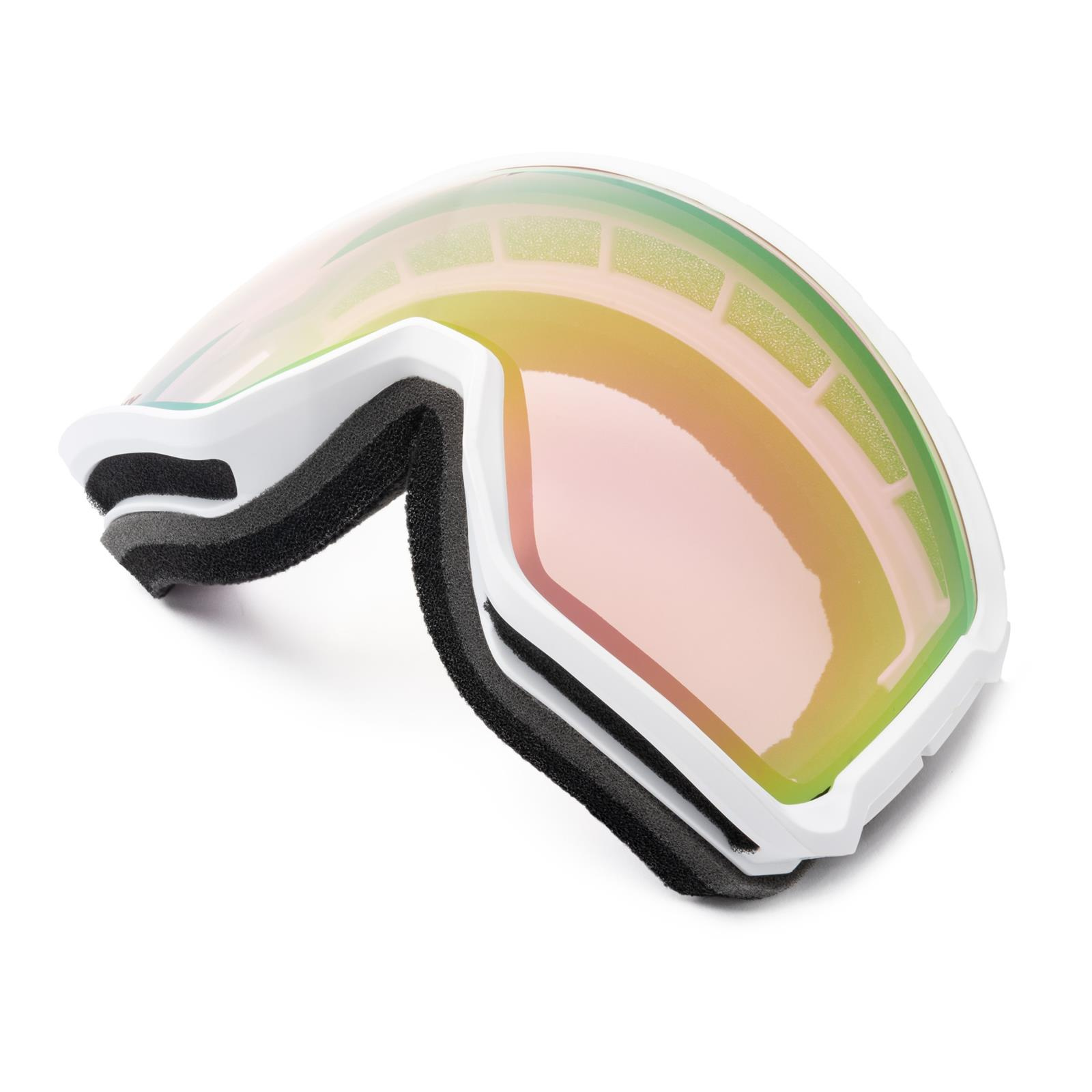 Gogle motocyklowe IMX PEAK WHITE MATT/GRAPHIC WHITE SZYBA PODWÓJNA PINK ...