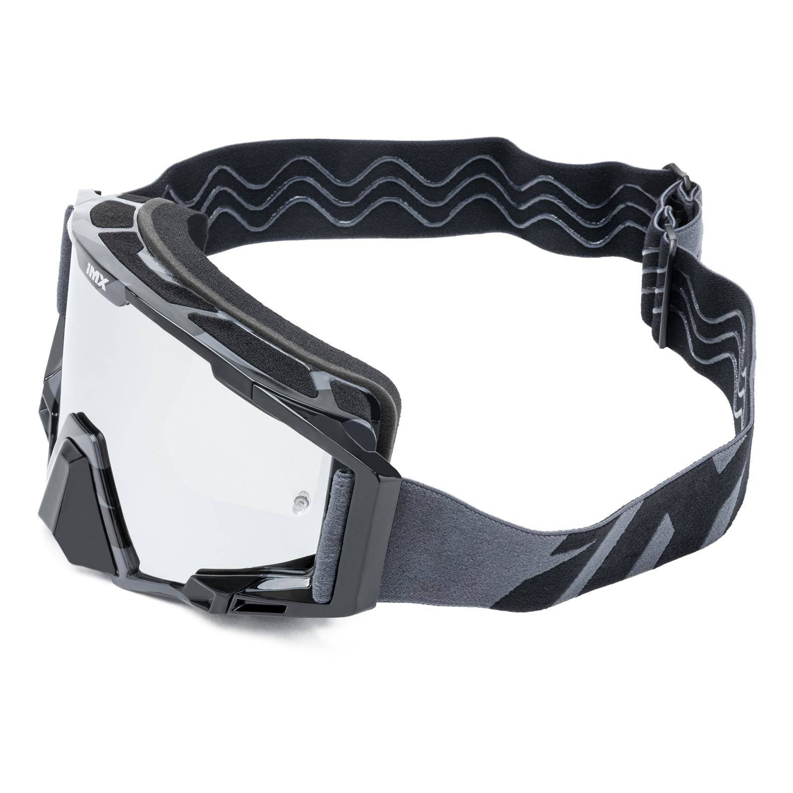 Gogle motocyklowe IMX SAND GRAPHIC BLACK GLOSS/GREY SZYBA SILVER ...