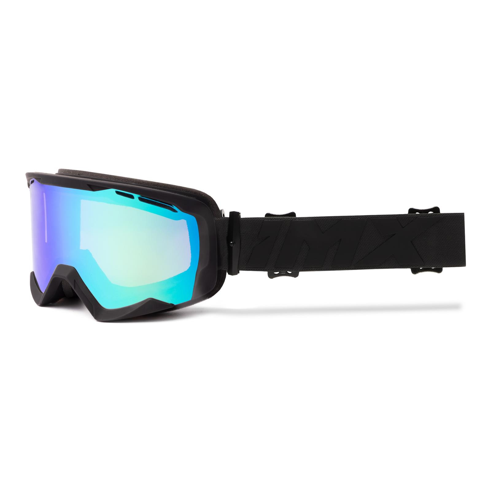 Gogle motocyklowe IMX SNOW BLACK MATT/BLACK SZYBA PODWÓJNA GREEN ...