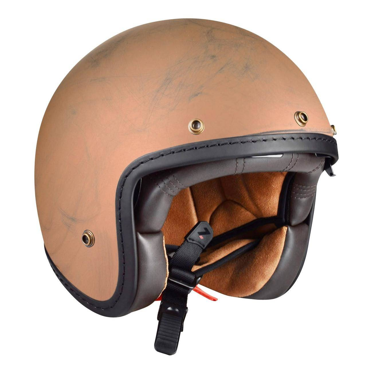 Kask otwarty LAZER MAMBO EVO CAFE RACER COOPER BRUSH brązowy czarny ...